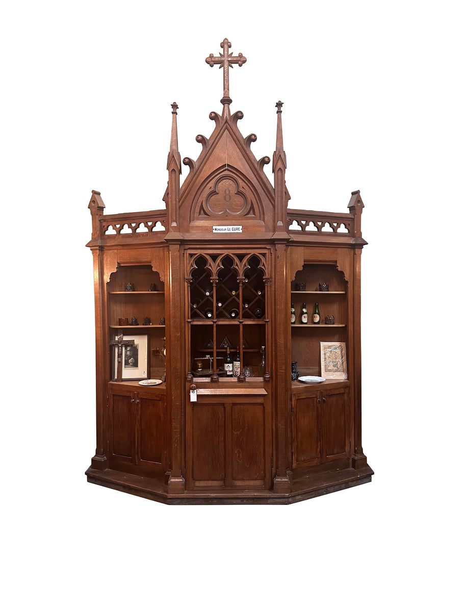 Gothic Confessional Bar Back/Wine Rack – Uncommon Lighting Dallas